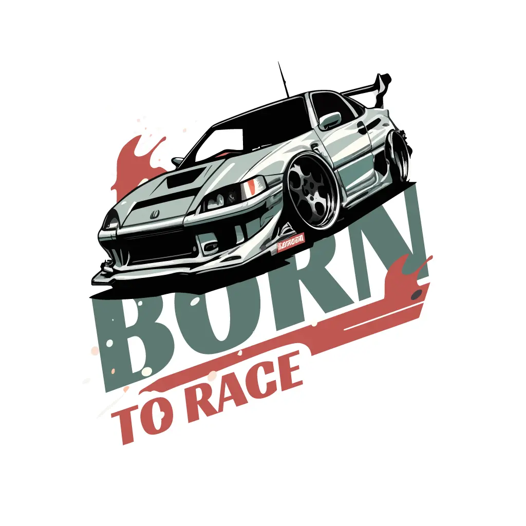 Customized japanese racing car design - Tshirt Designs