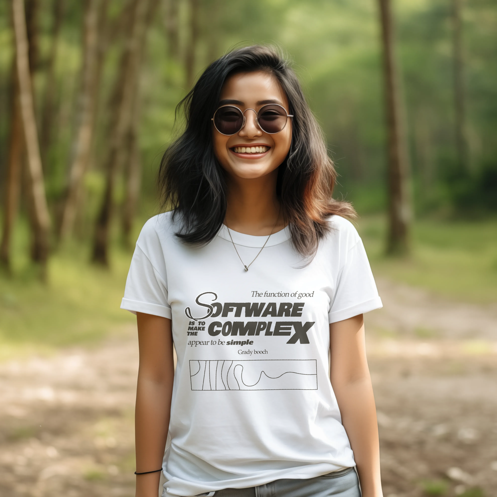 The function of good software is to make the complex appear to be simple t-shirt design ...