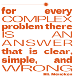 For every complex problem there is an answer that is clear, simple, and ...