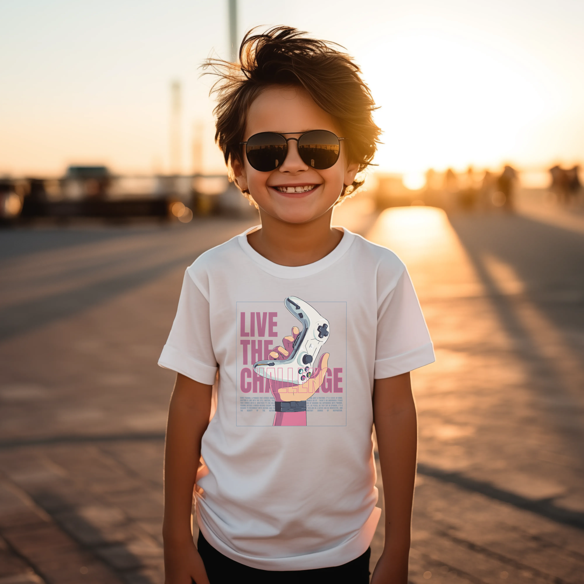 A hand holding a video game controller inside a black frame design t ...