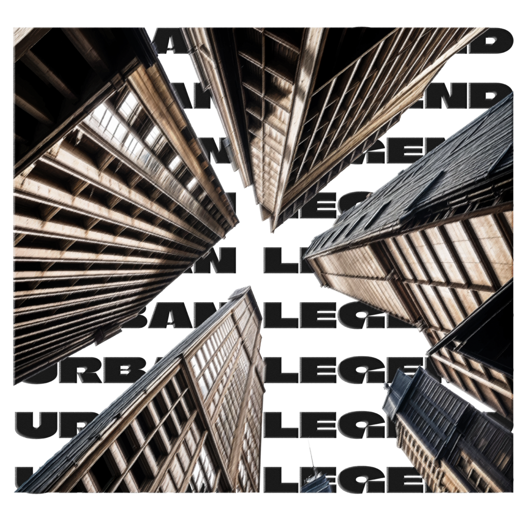 Typographic creation of an urban phrase in the background of some ...