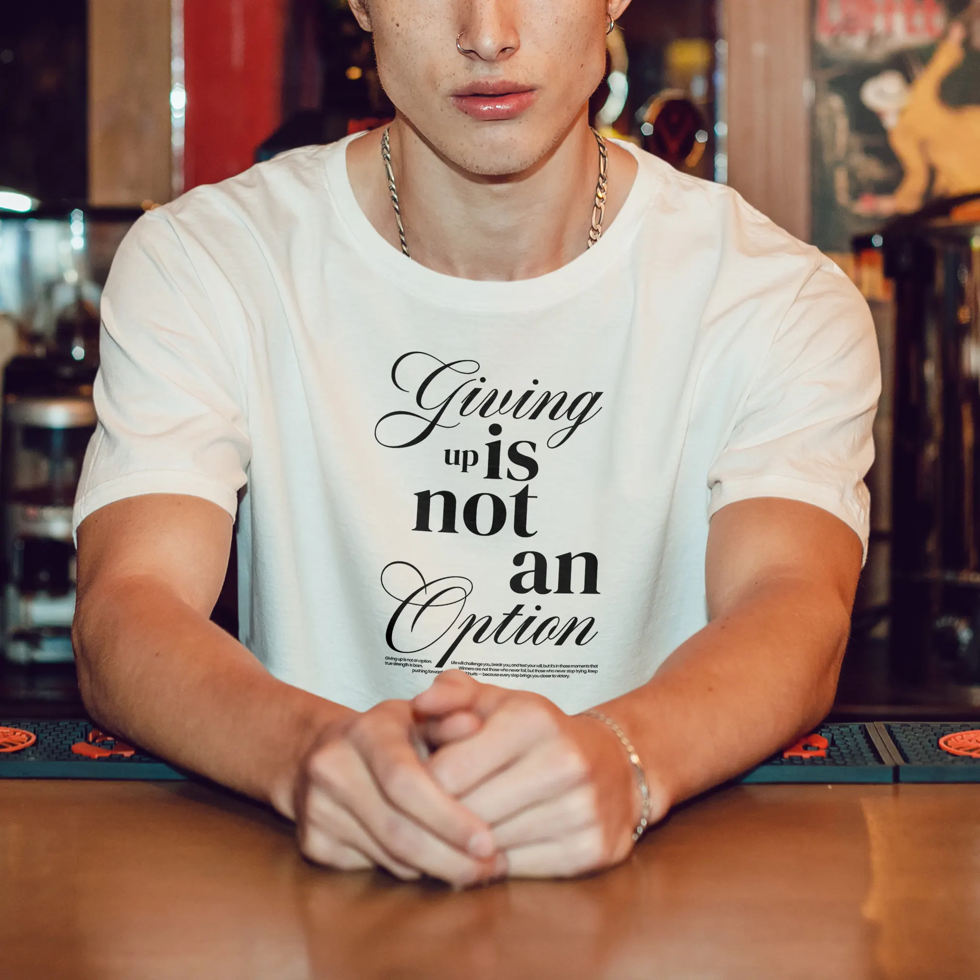 Motivational calligraphy text layout design t-shirt design ...